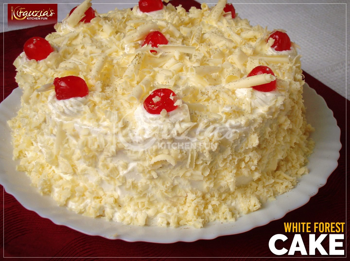 White Forest Cake – Fauzia's Kitchen Fun