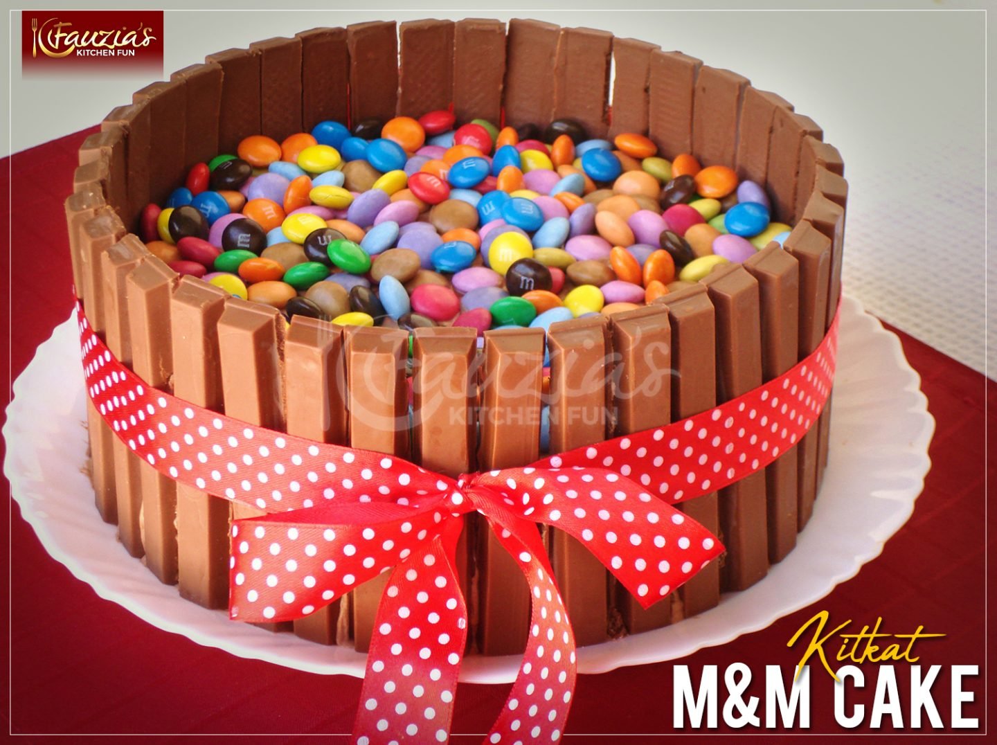 KitKat M&M Cake – Fauzia's Kitchen Fun