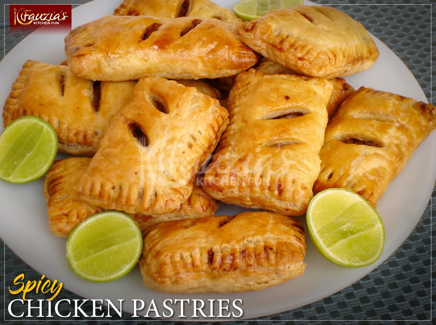 Spicy Chicken Pastries – Fauzia's Kitchen Fun
