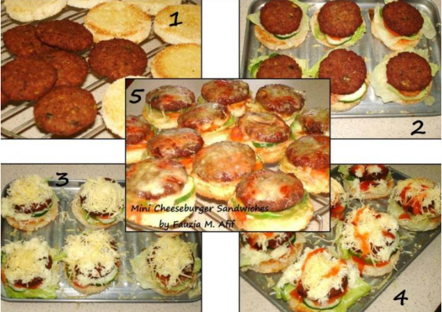 Mini Cheeseburger Sandwiches – Step by Step – Fauzia's Kitchen Fun
