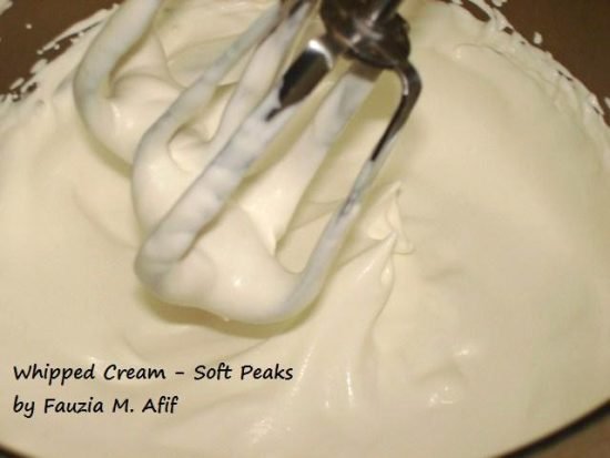 Whipped Cream (Soft Peaks and Stiff Peaks) – Fauzia's Kitchen Fun