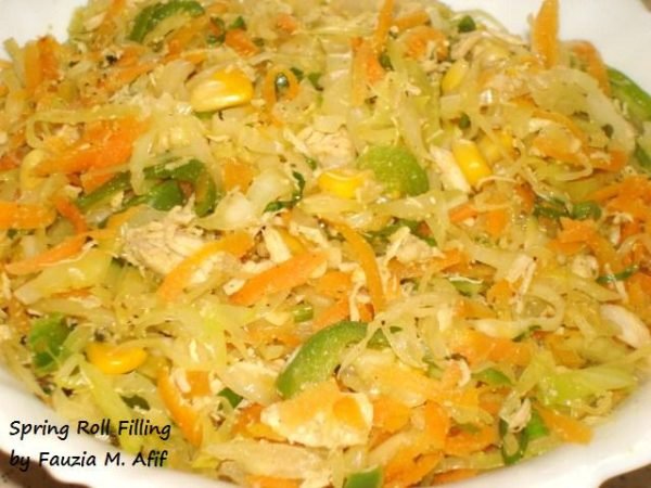 Spring Roll Filling – Fauzia's Kitchen Fun